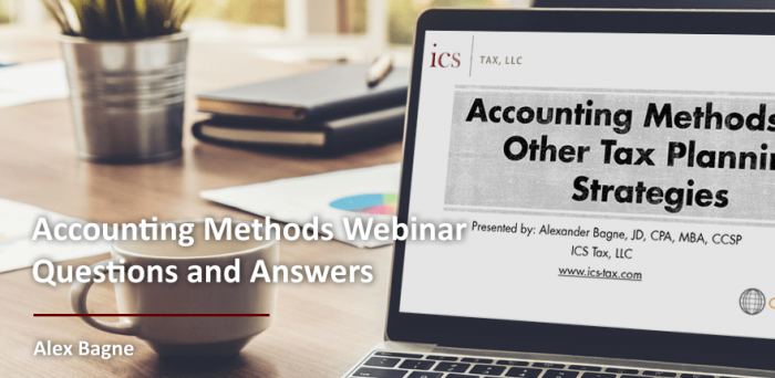 Accounting Methods Webinar Questions and Answers December 2021 - ICS ...